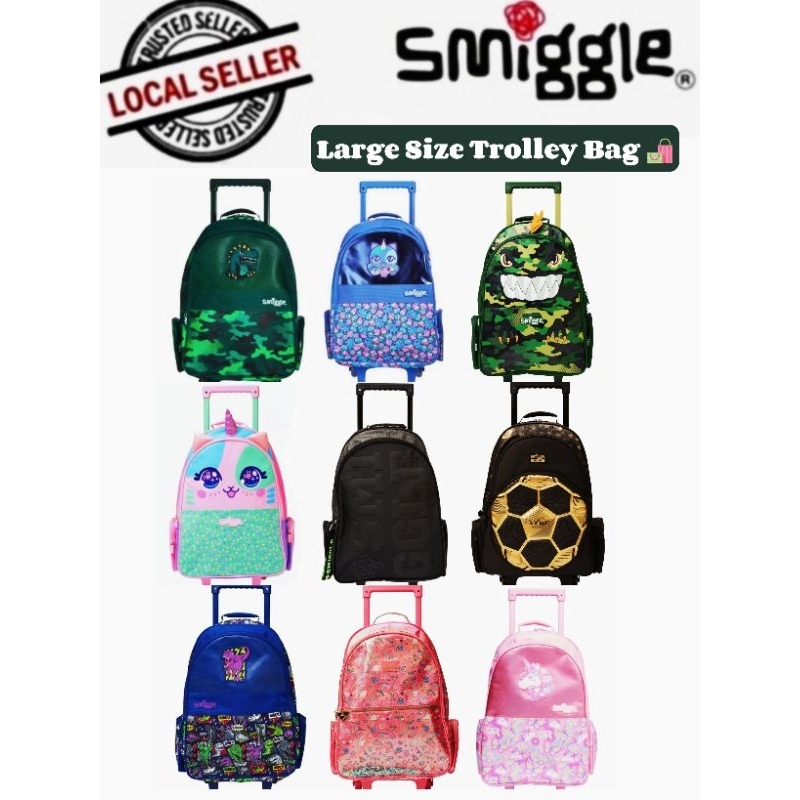 Smiggle Authentic Light Up Trolley Bags Beg Roda | Shopee Singapore