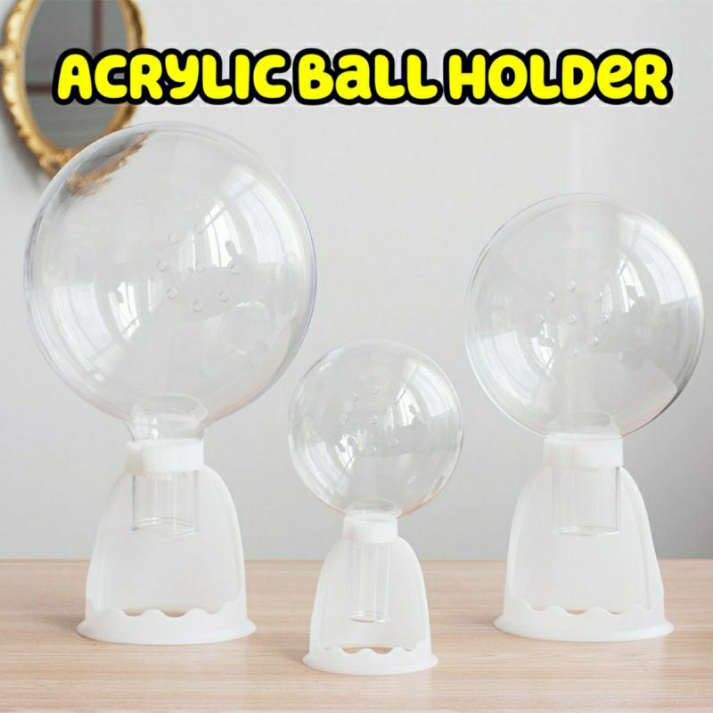 Acrylic Ball Stand Holder PVC Plastic Base Tapak Bobo Clear 亚克力波波球底部 ...