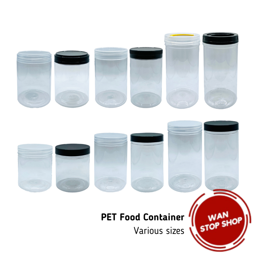 Cookie Jar PET Food Container Plastic Storage Plastic Container Balang ...