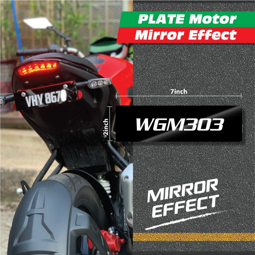 Number Plate Motor 7inx2in (Tanam 2D) (Mirror Effect) | Shopee Singapore