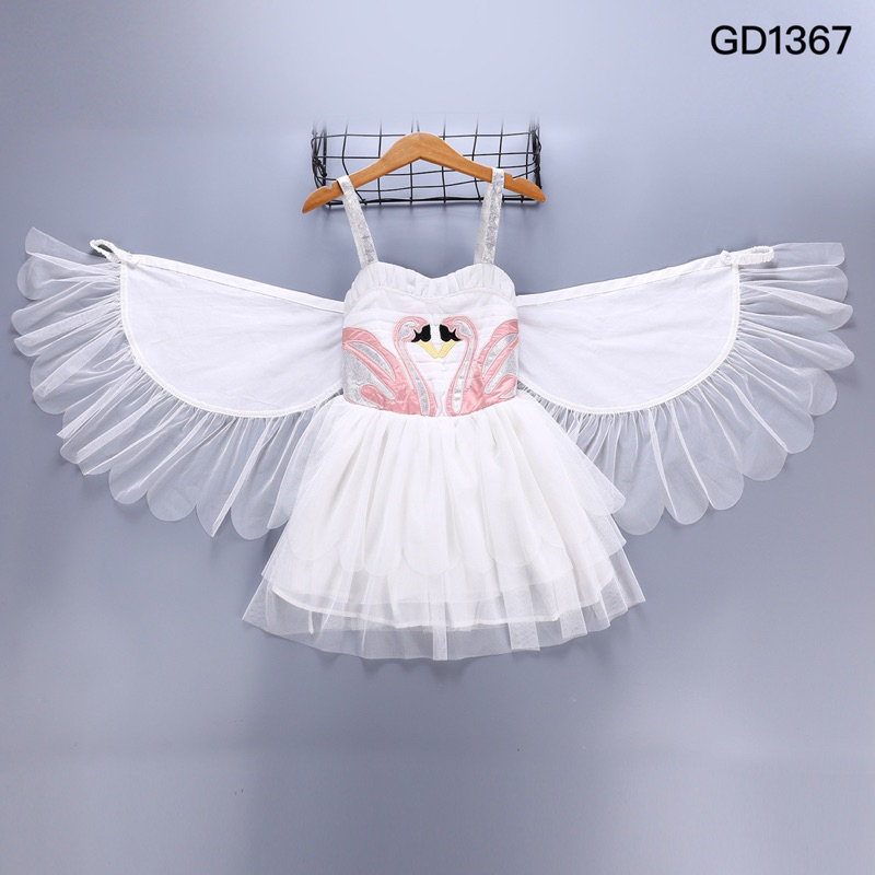 Flamingo Angel Wings Mesh Sling Angel Princess Dress | Shopee Singapore
