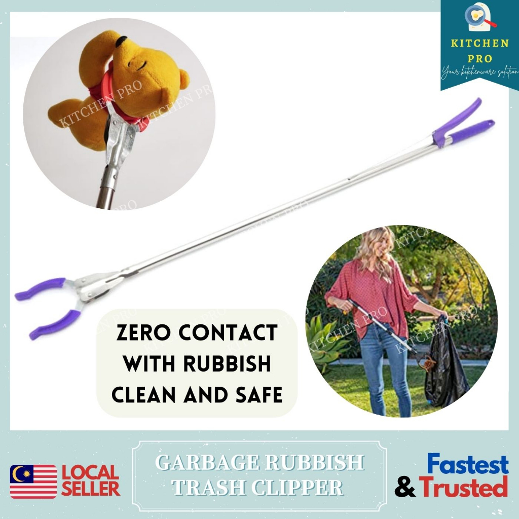 𝐊𝐈𝐓𝐂𝐇𝐄𝐍 𝐏𝐑𝐎 | 88CM Long Garbage Clipper / Litter Pick Up Tool / Rubbish ...