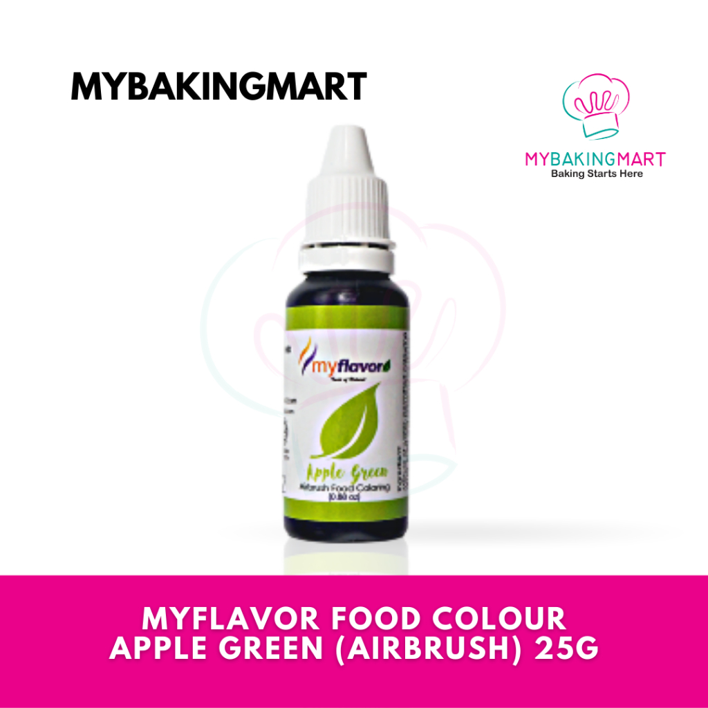 Mybakingmart | Myflavor Apple Green Airbrush Halal Edible Food Coloring ...