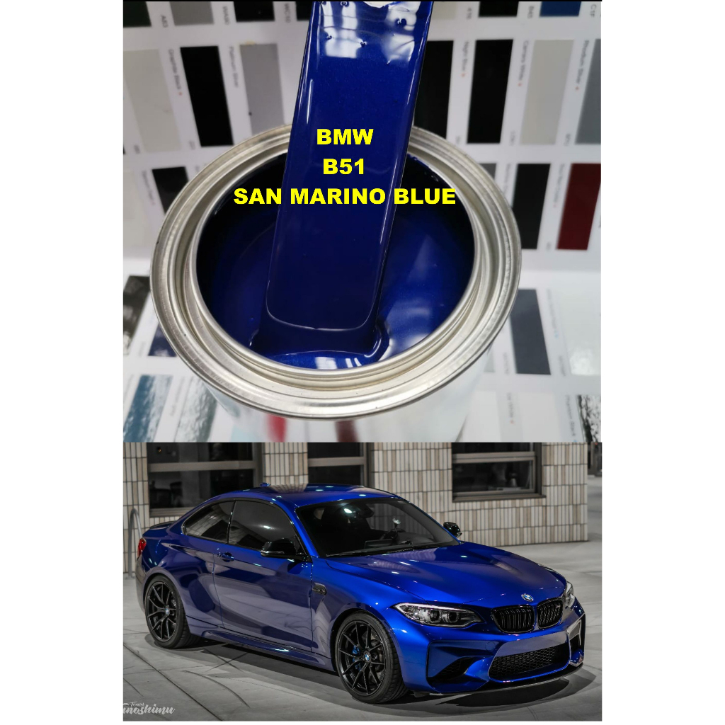 BMW San Marina Blue(B51)/2k paint/cat bancuh/cat kereta | Shopee Singapore