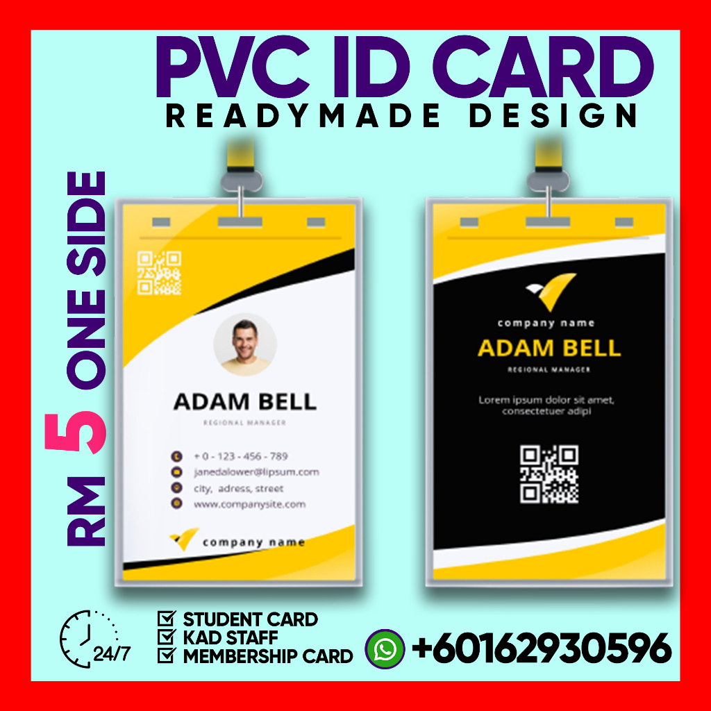 PVC ID CARD / KAD MATRIK STUDENT / KAD JABATAN | Shopee Singapore