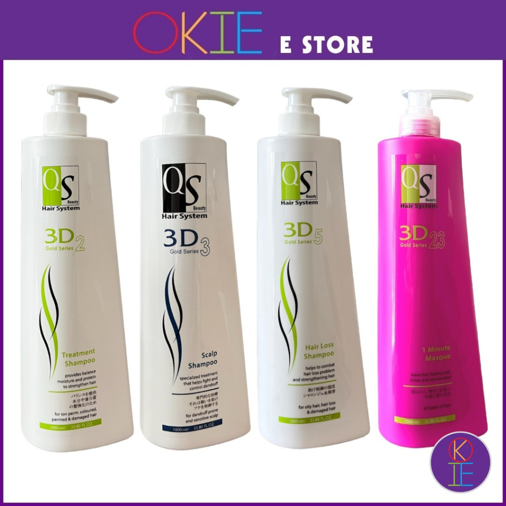 QS 3D Gold Series Treatment Shampoo/Scalp Shampoo/Hair Loss Shampoo ...