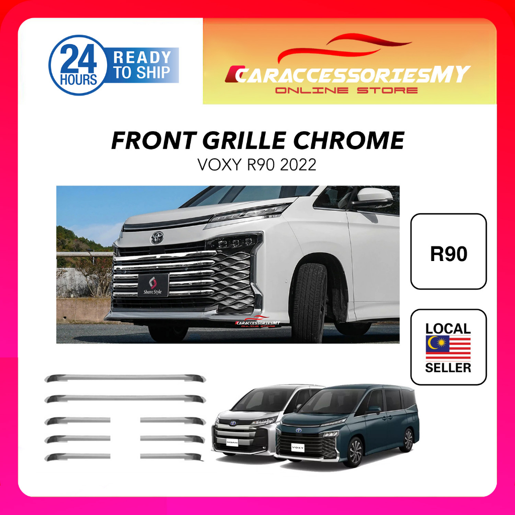 Toyota Noah Voxy R90 2022 front grille trim chrome lining garnish ...