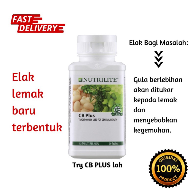 TRIAL PACK (Repack) AMWAY Nutrilite CB Plus /set kurus, pecah lemak ...