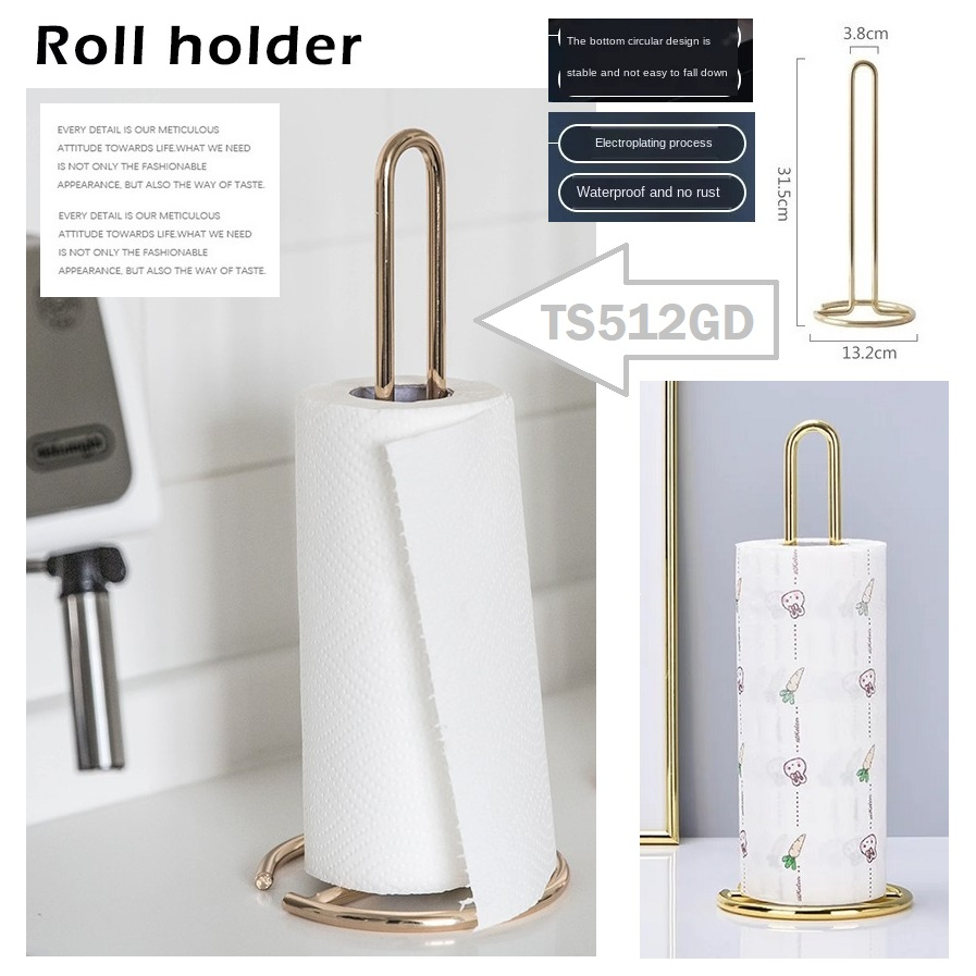 Beauty 2u Nordic Wrought Iron Paper Towel Holder Kitchen Vertical Roll ...