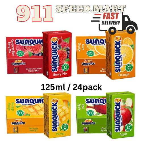 [911] Sunquick Fruit Drinks 125ml x 24pack (Carton) | Shopee Singapore