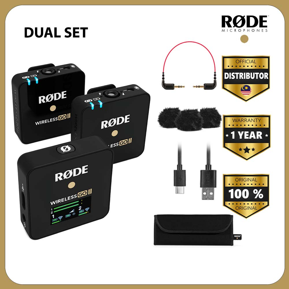 RODE Wireless GO II | Dual Channel Wireless Microphone System | Shopee Singapore