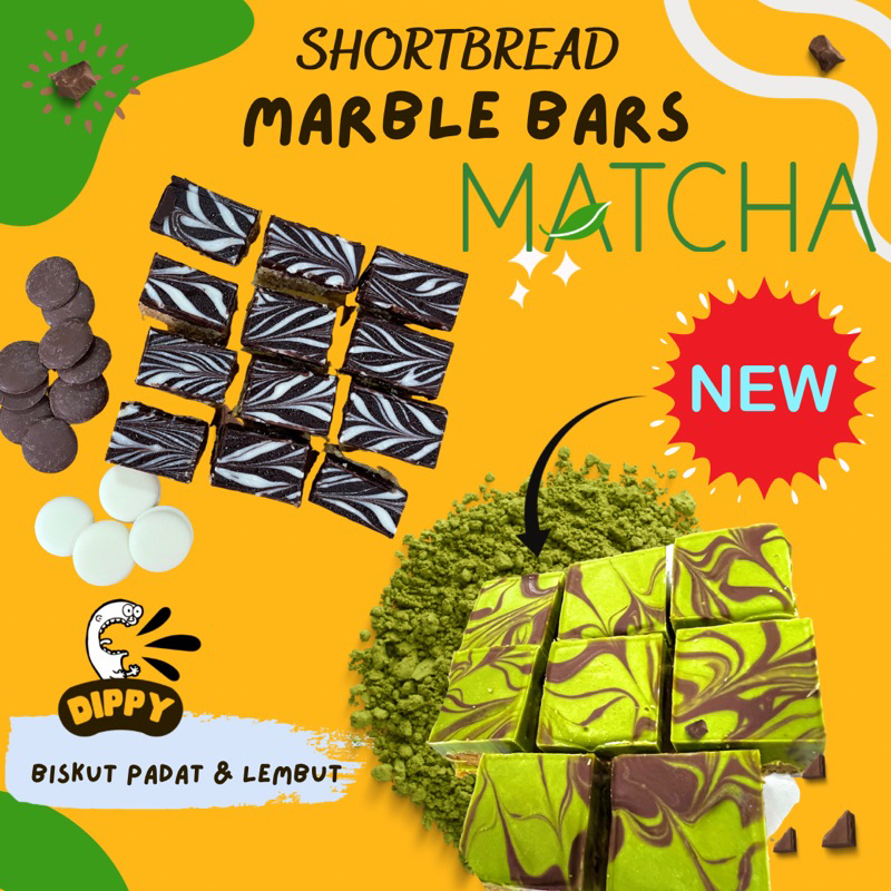 [kuih raya] shortbread marble bars biscuits | biskut marble choc viral ...