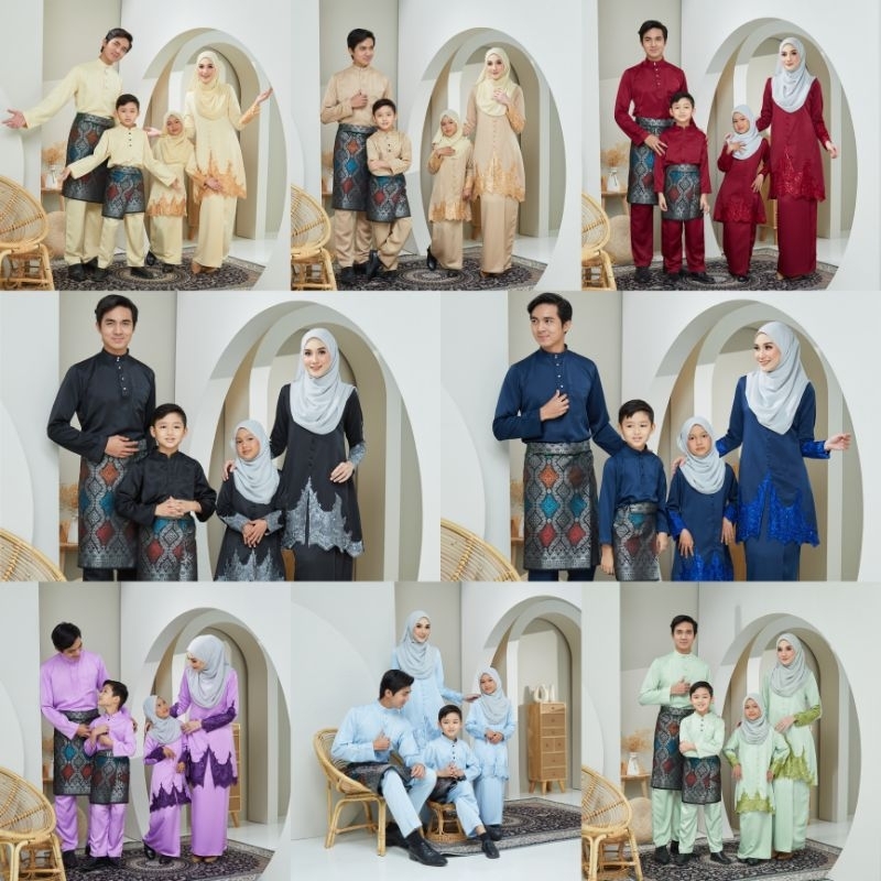 BAJU KEBARUNG MODEN SET FAMILY | Shopee Singapore