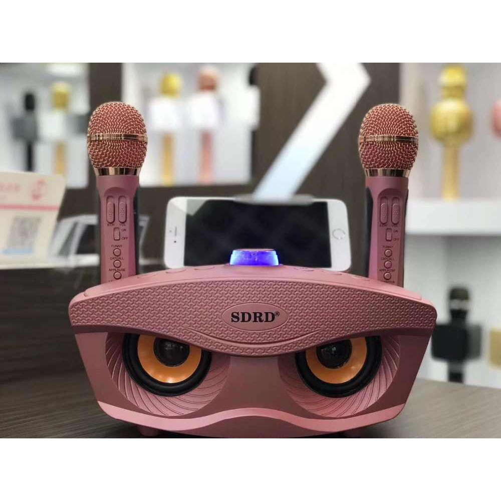 Hot SDRD SD-306Wireless Bluetooth Dual Microphone Karaoke Portable 3D Stereo Speaker | Shopee ...