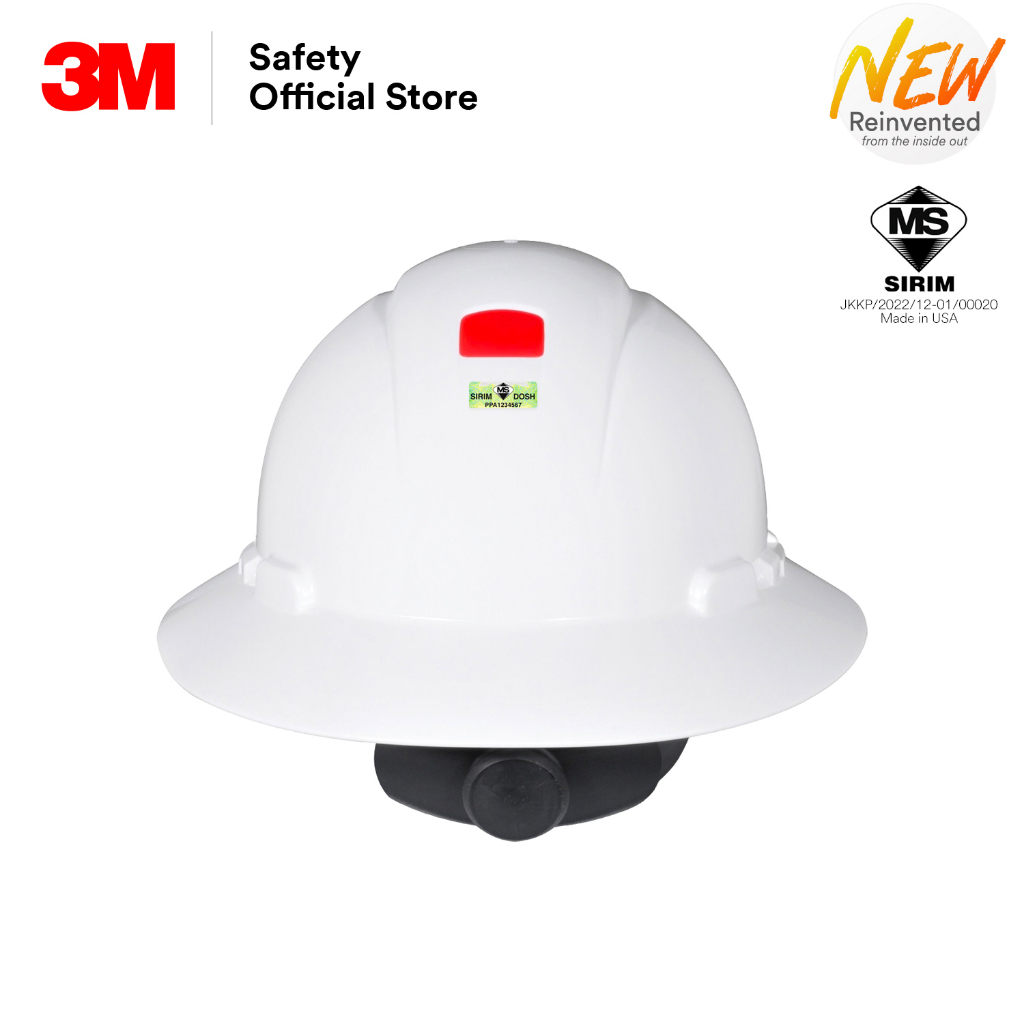 3MTM H-800SFR-UV Full Brim Safety Helmet / DOSH SIRIM Approved/ Ratchet ...
