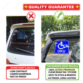 OKU sign sticker, OKU car sign, OKU Windscreen Sticker | Shopee Singapore