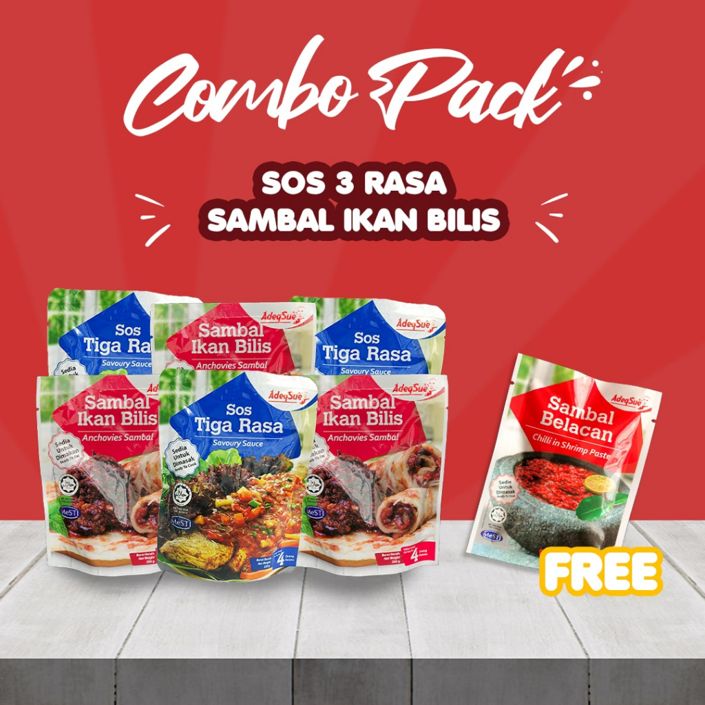 Combo Pack (Sos 3 Flavors, Anchovy Sambal) | Shopee Singapore