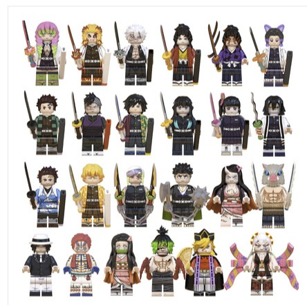 Bricks Minifigure Demon Slayer Kimetsu No Yaiba set of 24 Nezuko ...