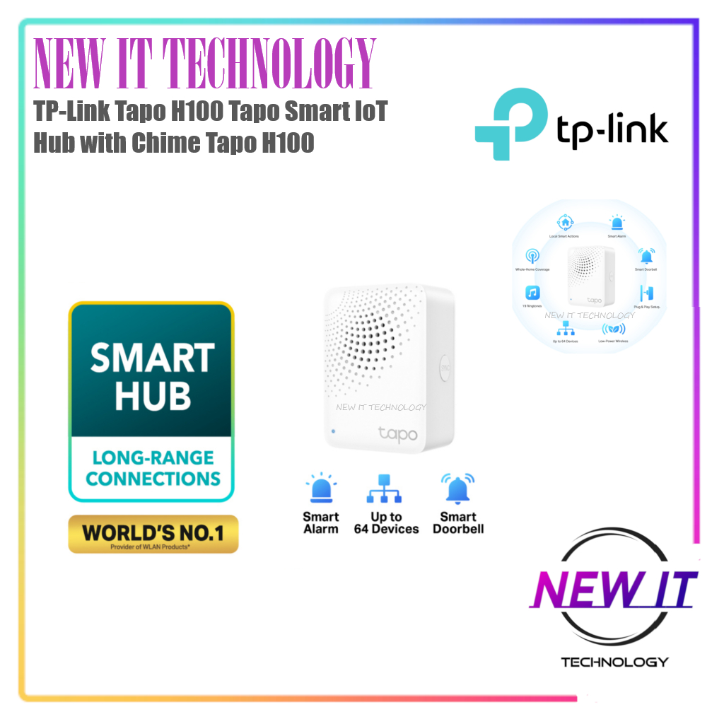 TP-Link Tapo H100 Mini Smart Home WiFi Wireless Hub with Chime, Smart ...