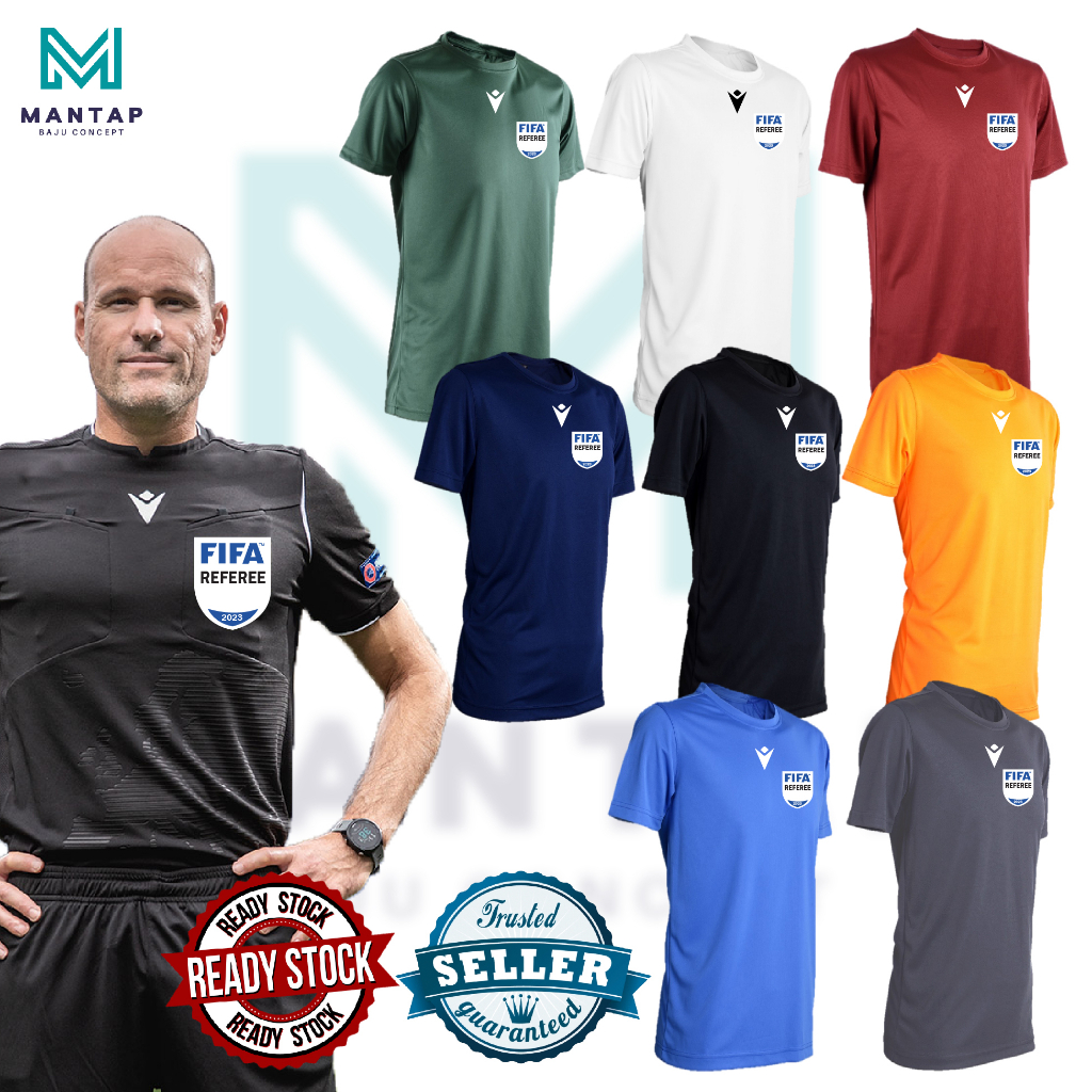 macron Referee Jersey 2023 FIFA Football Futsall shir Baju Pengadil ...