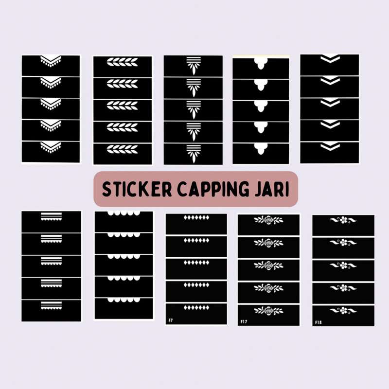 Sticker Inai Jari/ Sticker Capping/ Sticker Pengantin/ Sticker DIY Jari ...