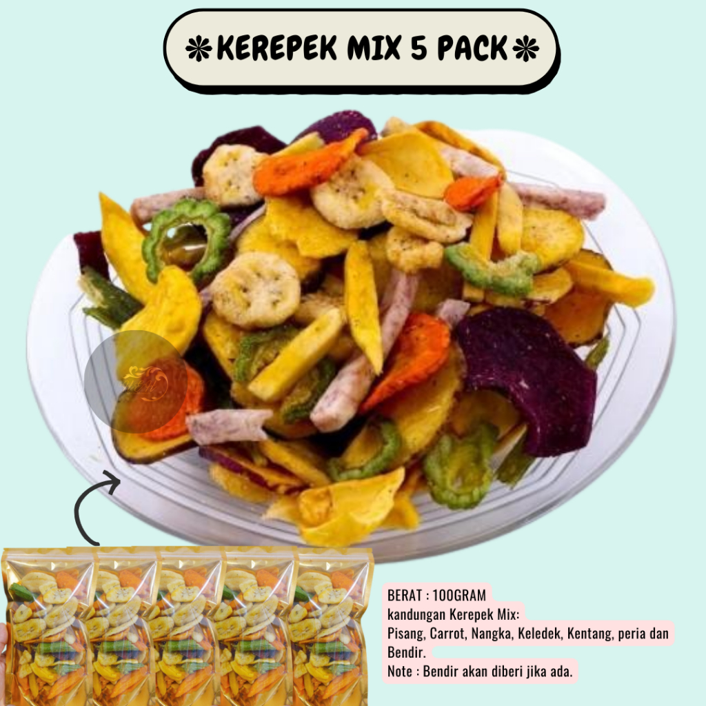 Pos setiap hari/HALAL/Kerepek Buah & Sayur Kering 100G/Dried Fruits And ...