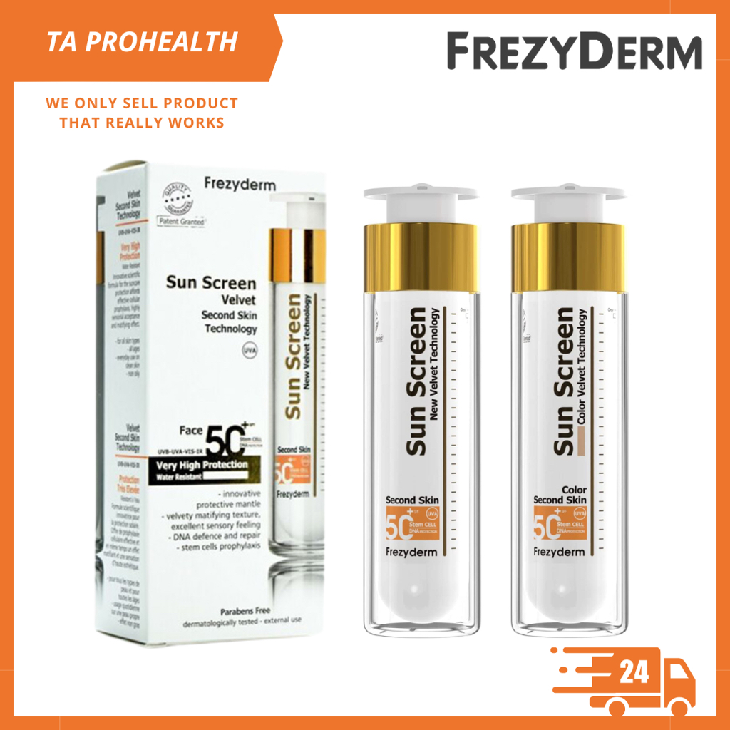 Frezyderm Sunscreen Velvet Face SPF 50+ 50ml [ Expiry : 2025 ] | Shopee ...