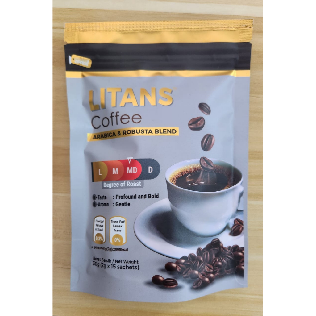 LITANS COFFEE ARABICA & ROBUSTA BLEND 30g(2g x 15's) | Shopee Singapore