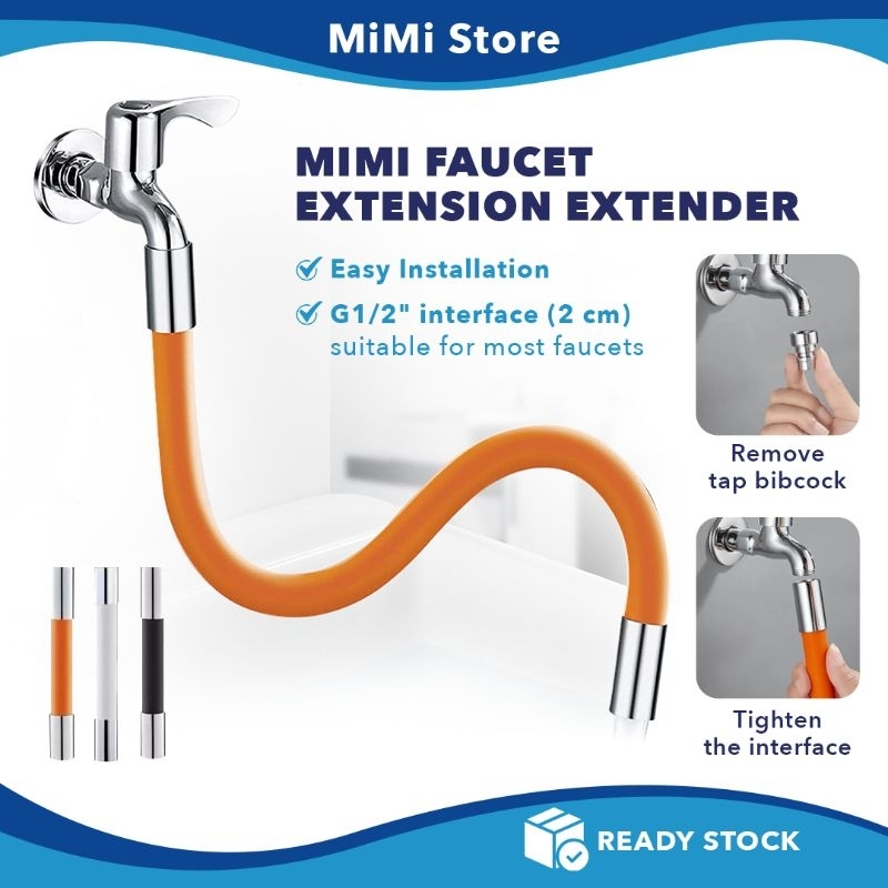 MiMi Faucet Extension Extender Rotating Water Tap Extension Pipe ...