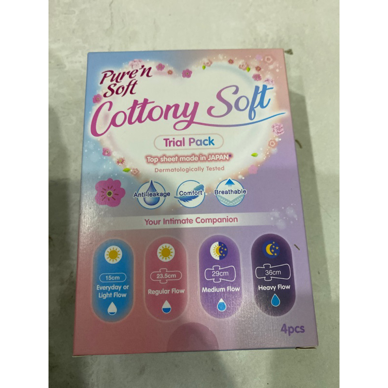 Pure n soft Cottony Soft Trial Pack (4pcs) | Shopee Singapore