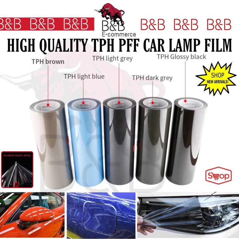 PPF wrapping Tinted headlamp taillamp fog lamp Self Healing TPH Paint ...