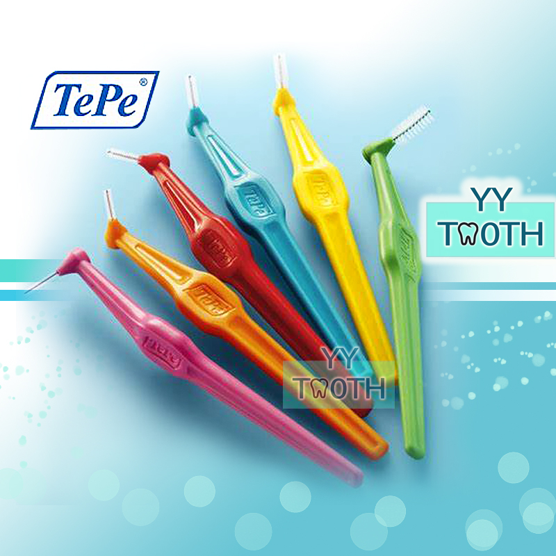 D9A Tepe Angled Interdental Brush- 6 brushes (Made in Sweden) berus ...