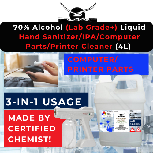 Isopropyl Alcohol (IPA) 70% Electronic/Printer/Computer Disinfectant ...