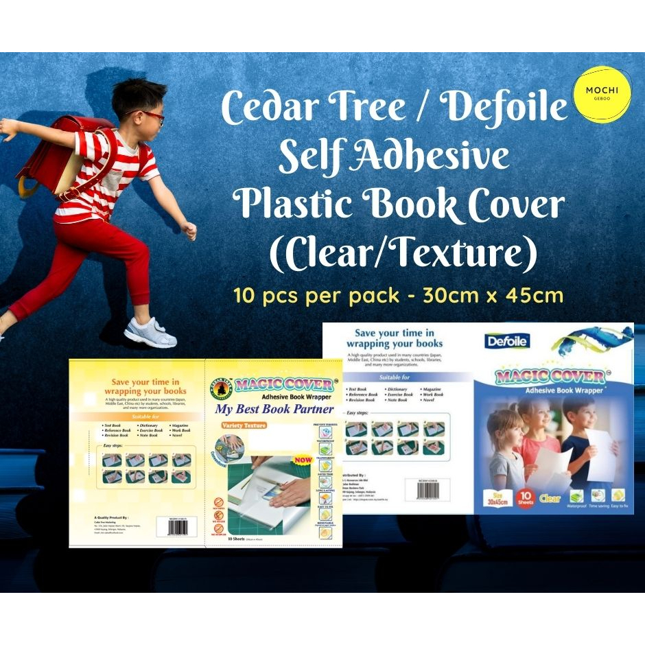 Cedar Tree / Defoile Self Adhesive Book Cover/10 pcs Clear / Texture ...