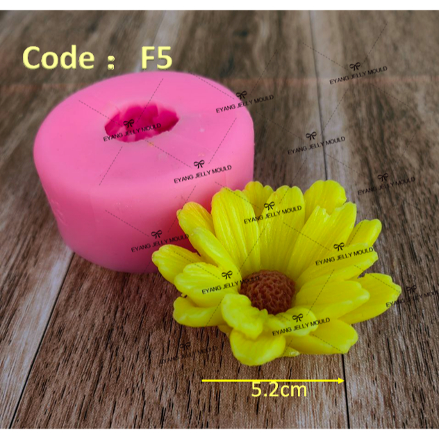 F5 3D Chrysanthemum Flower Rose Jelly Mould Acuan Silicone Mould ...