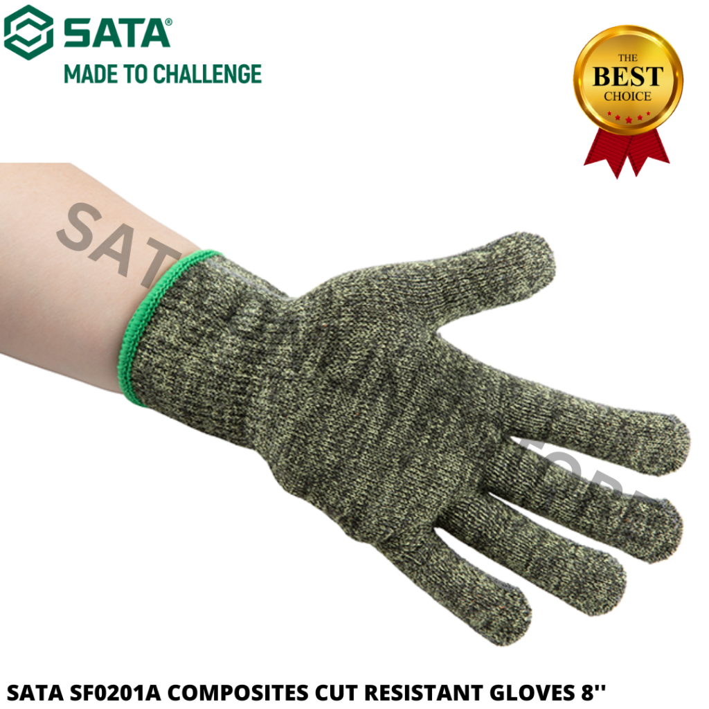 SATA SF0201A COMPOSITES CUT RESISTANT GLOVES 8'' / PROTECTIVE GLOVES ...
