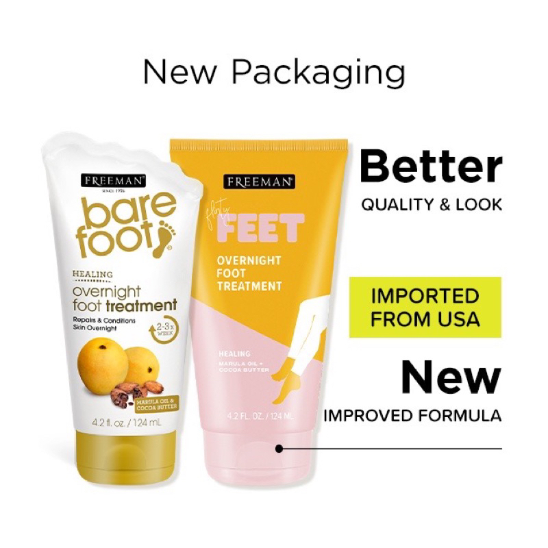 Freeman Bare Food Overnight Foot Treatment Marula & cocoa Butter (Expt ...
