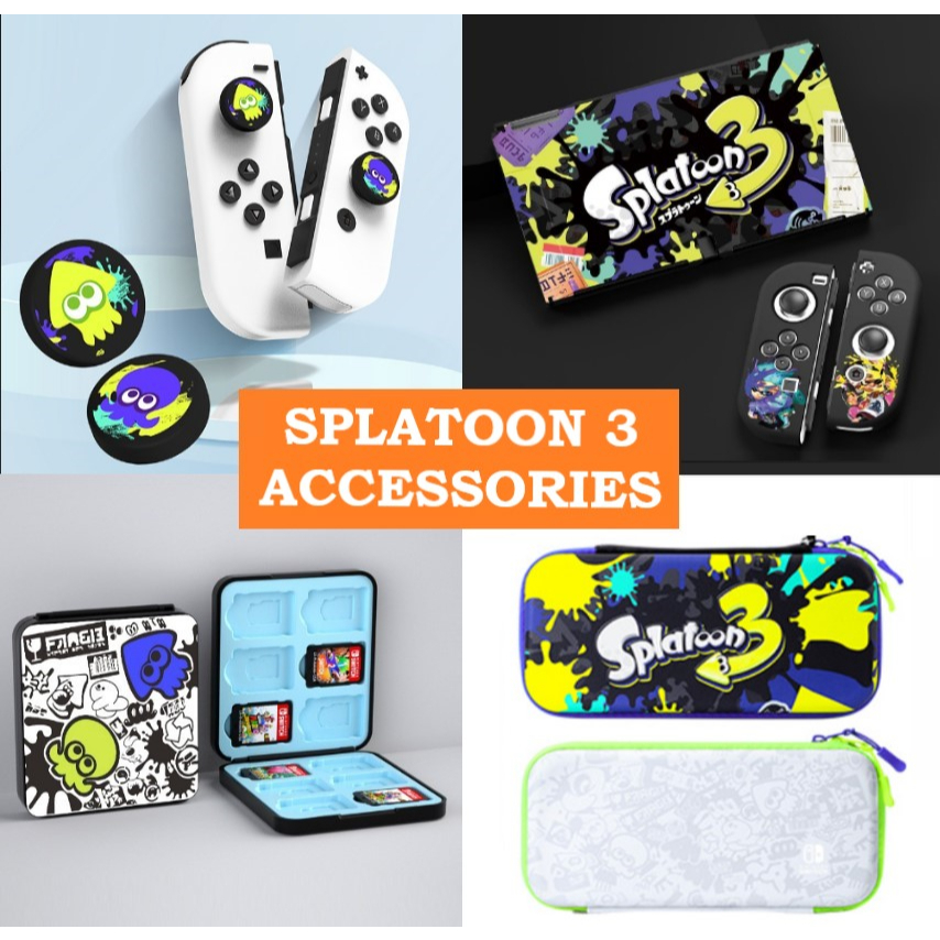 Nintendo Switch Splatoon 3 Accessories Protective Case Pouch Bag Game ...