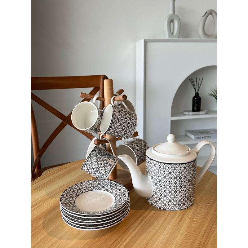 Tea set cup teapot set teko porcelain giacomo | Shopee Singapore