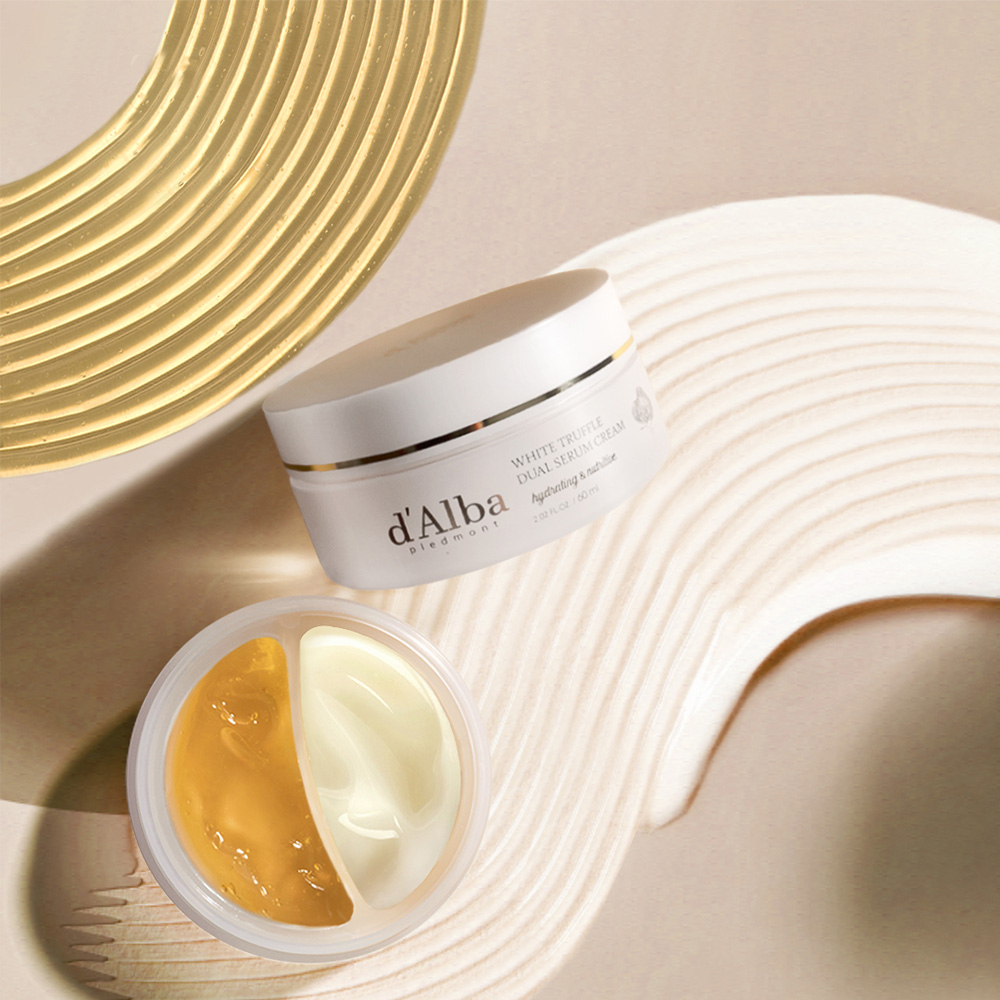 [Official] d'Alba_Store Italian White Truffle Double Serum & Cream 70g, customizable 2-in-1 ...