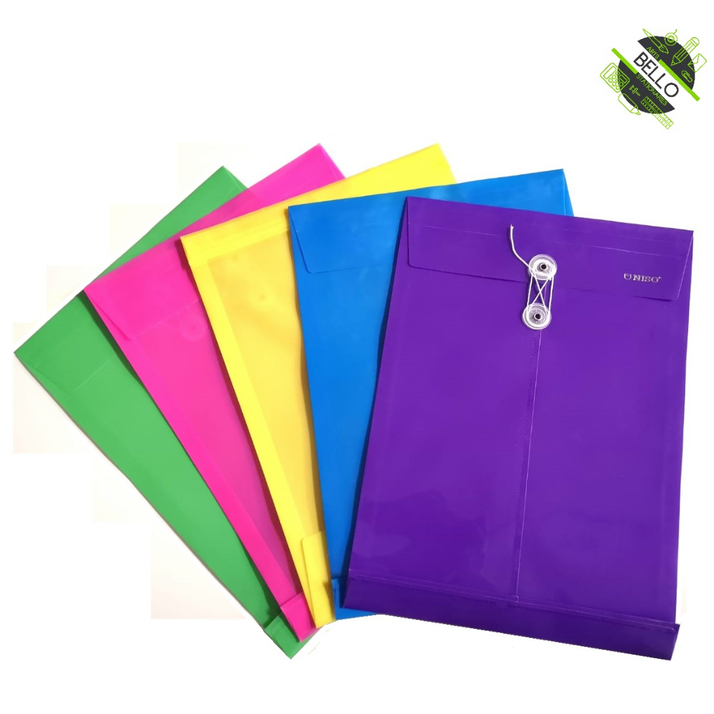 Niso Plastic Folder With String A4 (RANDOM) | Shopee Singapore