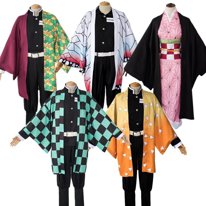 Anime Demon Slayer Costume Set Wear Adult Kids Kimetsu no Yaiba ...
