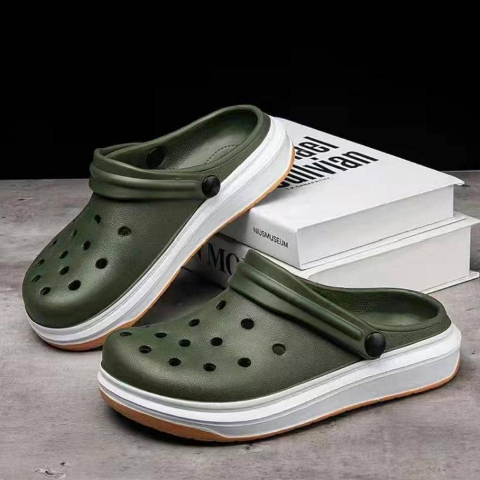 Hot 2023 [SIZE 40-45] MJS Men Crocs Shoes Clog Shoes Men Sandal Kasut ...
