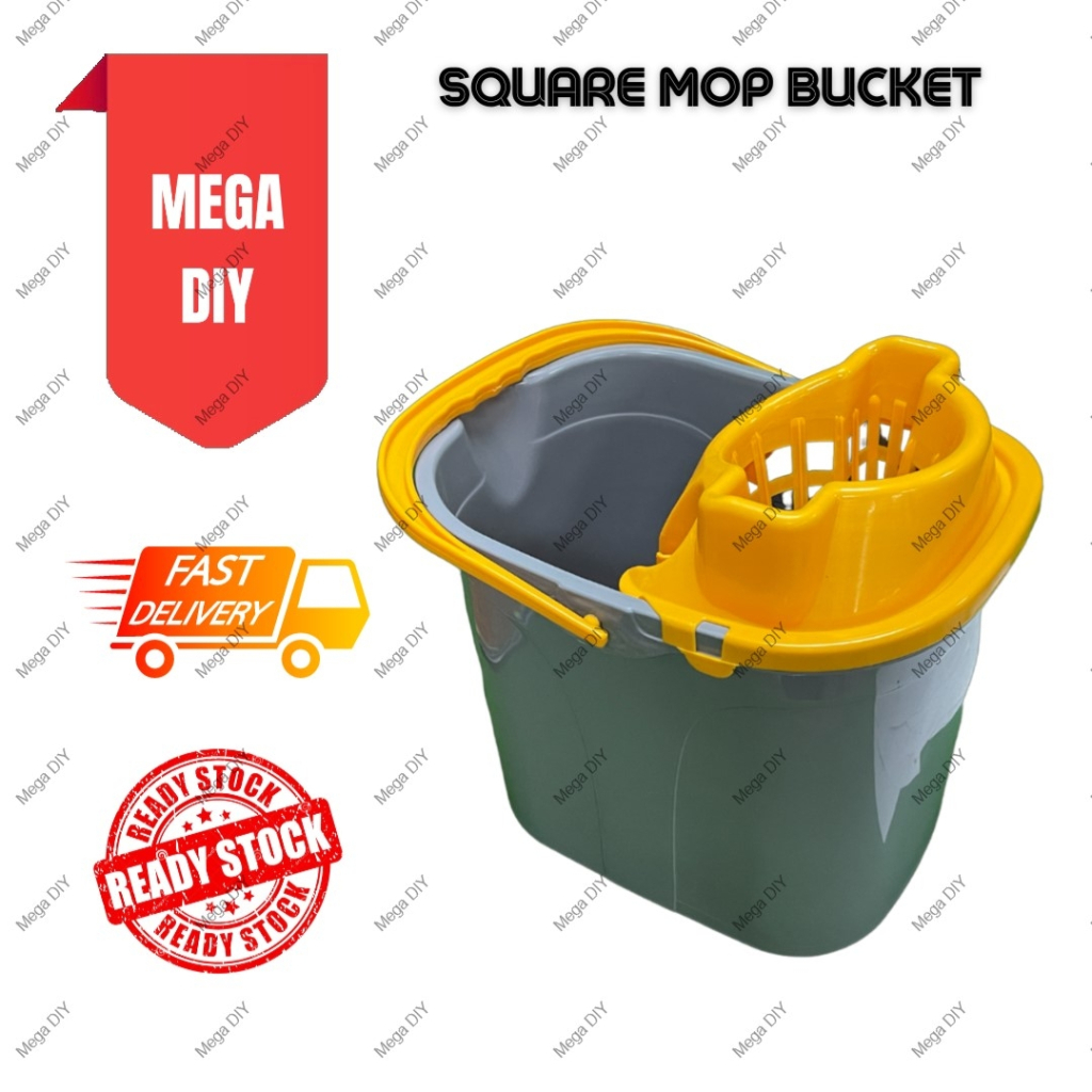 Plastic Mop Bucket With Wheel / Mop Pail With Wheels / Bekas Plastik ...