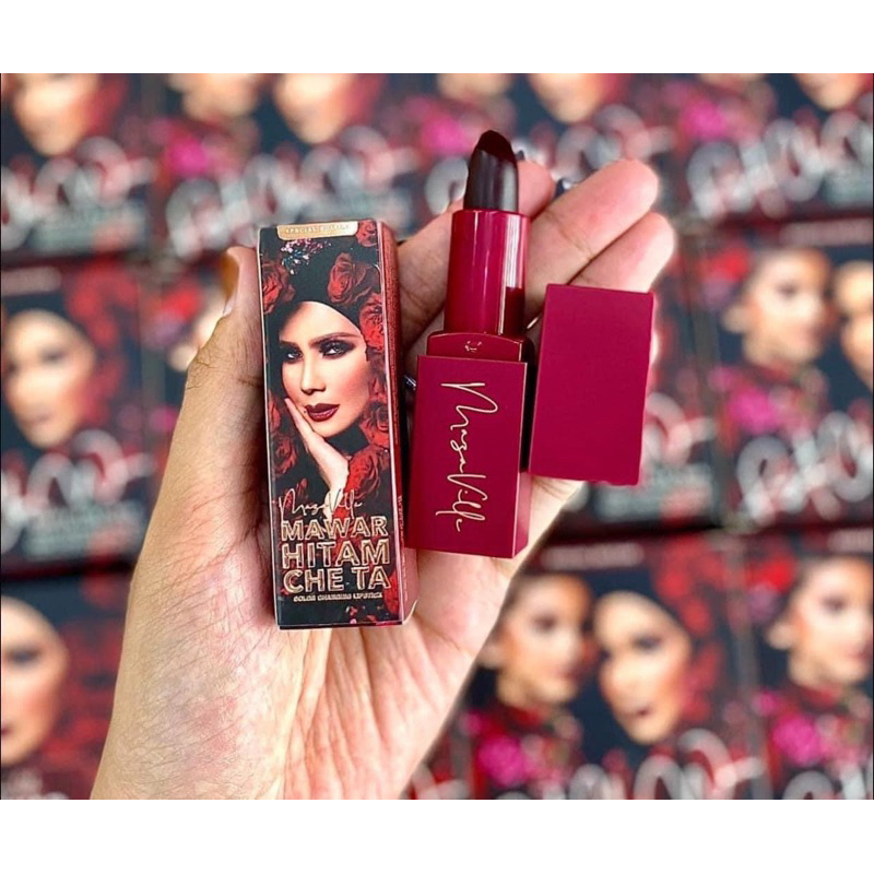 INAI CHE TA RED VELVET MAROON ROSE LIPSTICK MAWAR HITAM | Shopee Singapore