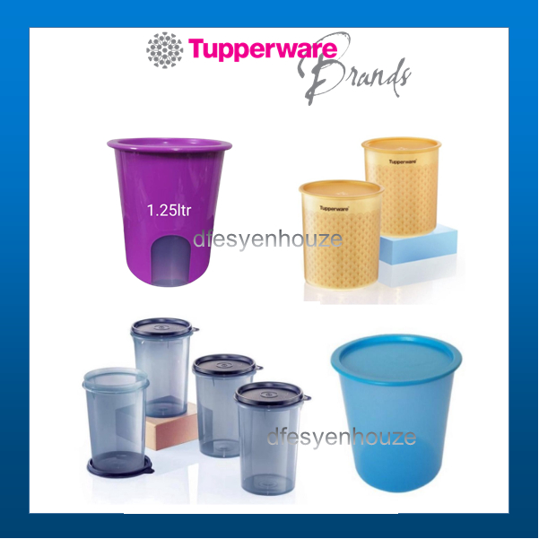 Tupperware One Touch Canister 600ml/1.0L/1.25L (1pc) - Purple/Pink/Blue ...