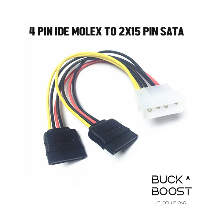 IDE To SATA Power Cable / 4 Pin Molex to 15 Pin Sata Power Cable ...