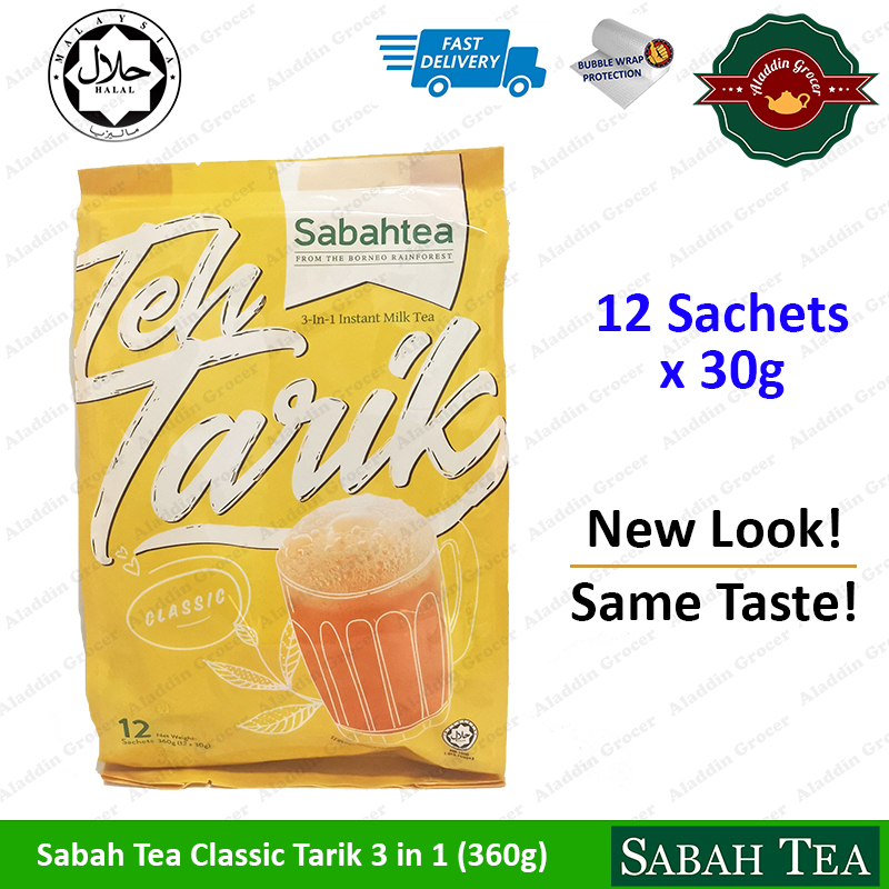 Sabah Tea Teh Tarik 3 in 1 Instant Milk Tea - (12'sx30g) New Packing ...