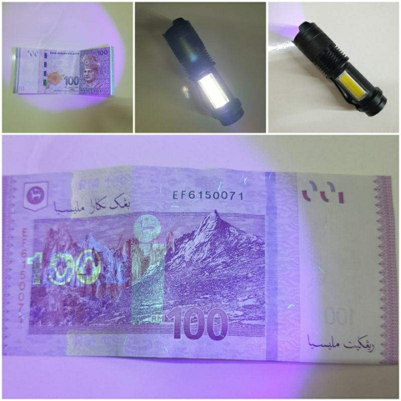 Lampu Check Duit Palsu Ultraviolet Light For Bank Notes Checking POLICE ...