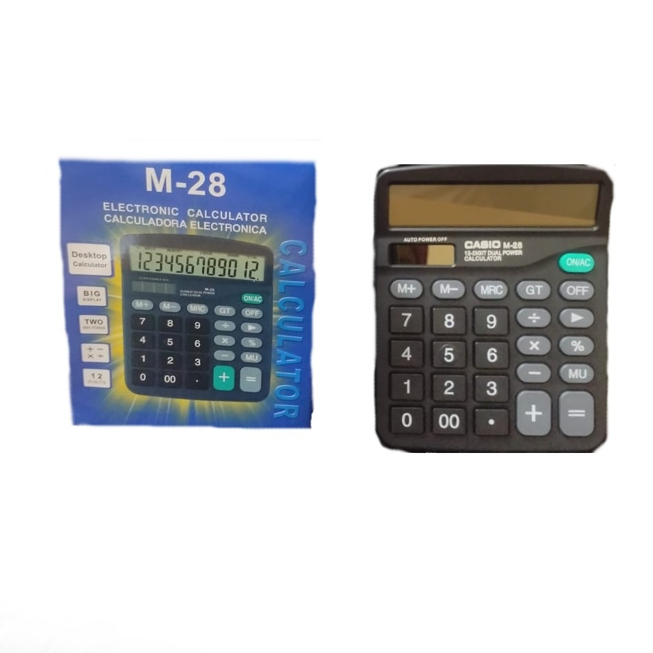 CASIO M28 Calculator Solar & battery | Shopee Singapore